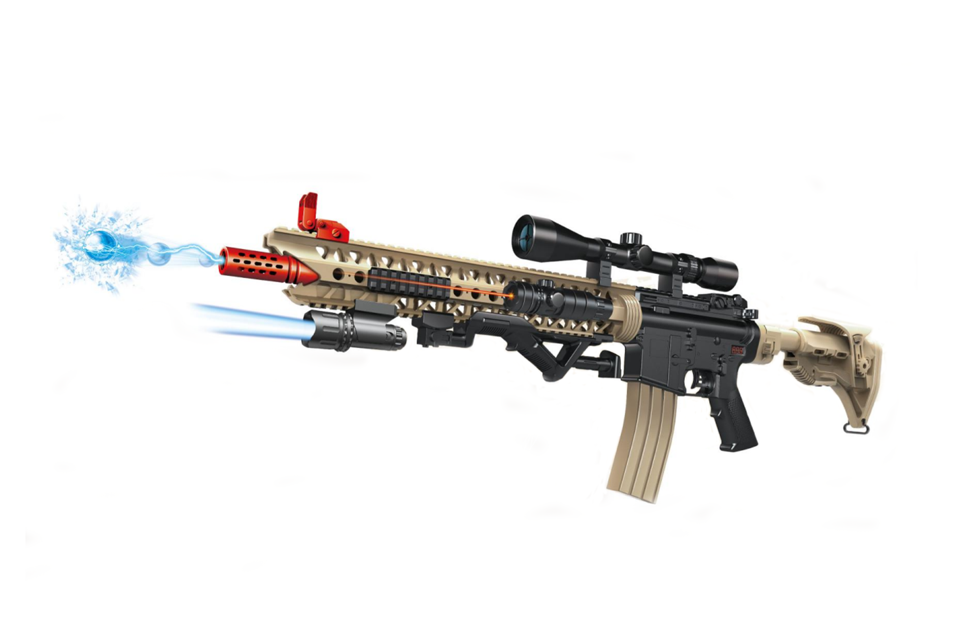 SKD Powerful Electric Automatic M4 Gel Ball Blaster Rifle Toy Gun with ...