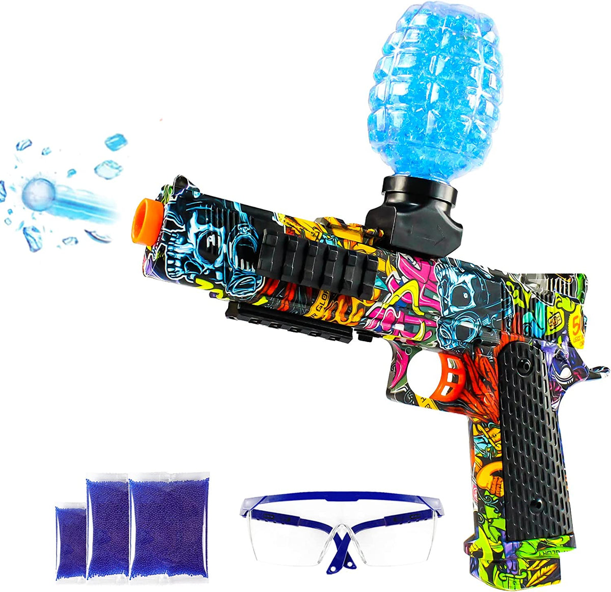 SKD Blaster M1911 Gel Ball Blaster Ammo Gun Pistol Splatter Ball Gun w