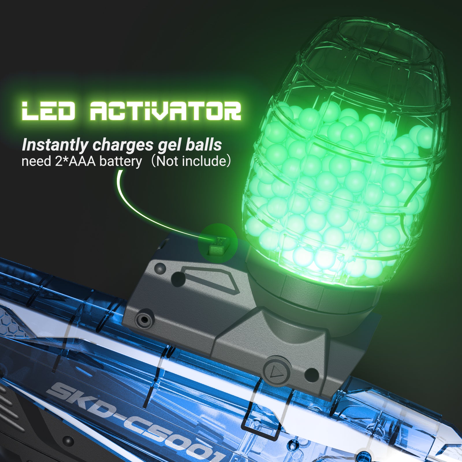 SKD Blaster Toy Gun Gel Ball Blaster Water Gel Pistol Luminous Water B
