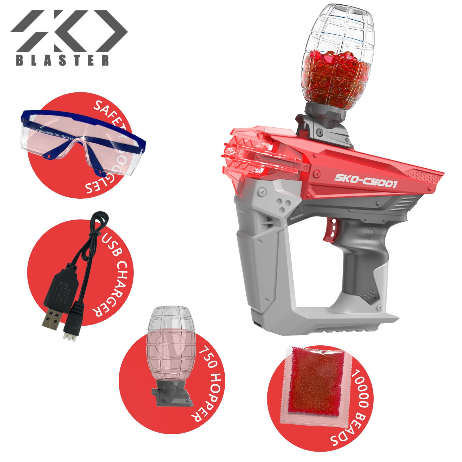 SKD Blaster Electric Water Ball Blaster Gel Splatball Electric Splatte